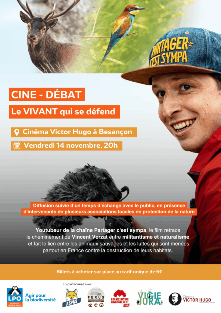 Projection – « Le Vivant qui se défend » de Vincent Verzat – FNE 25